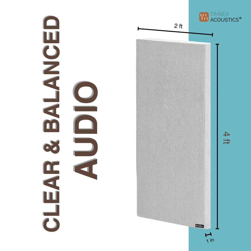 Timber Acoustics Sound Absorption Panels 2' x 4' x 1" [SET OF 4]