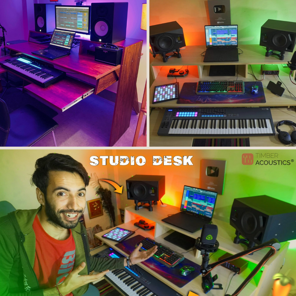 Timber Acoustics StudioPad™, Music Studio Table, Ergonomic Design For ...