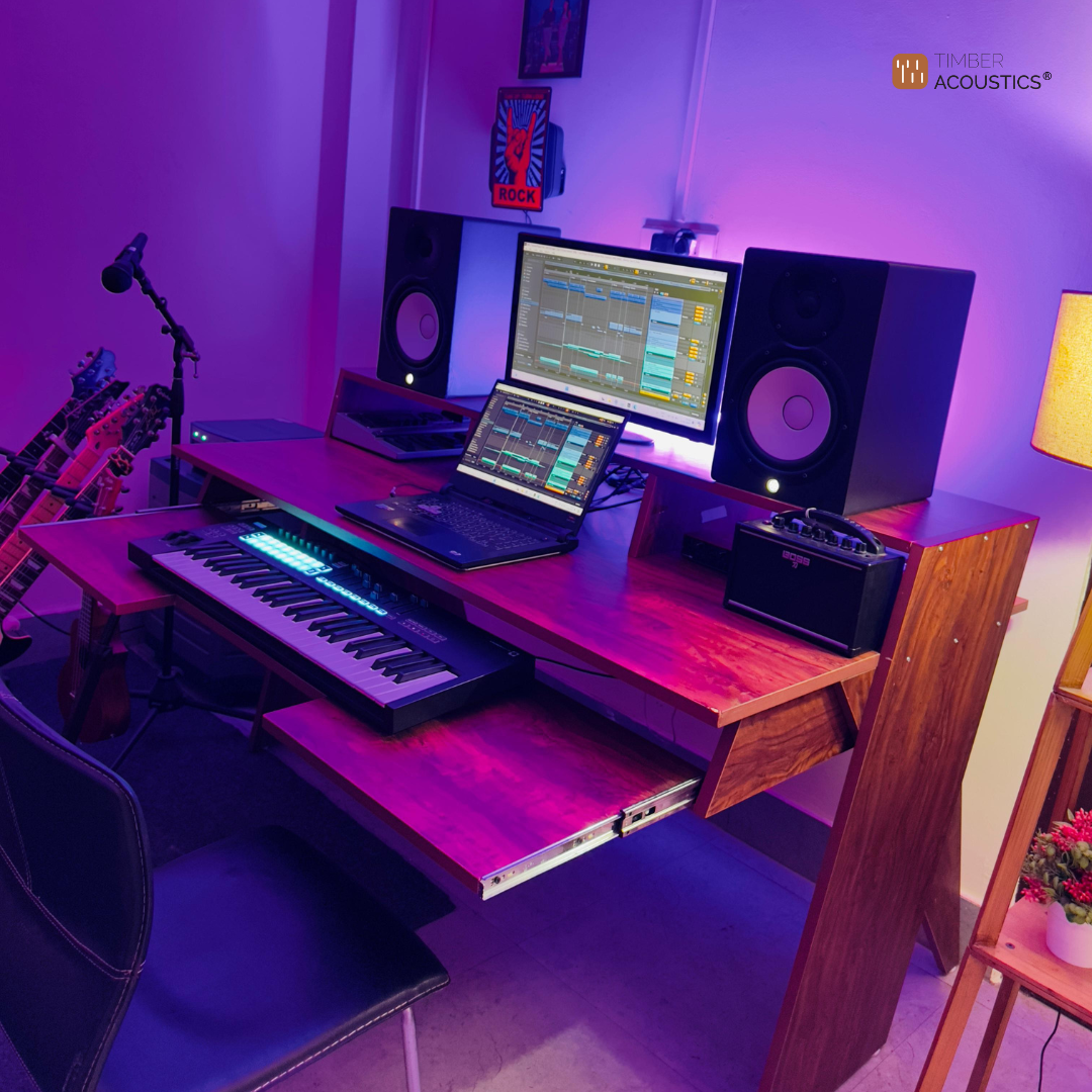 Timber Acoustics StudioPad™, Music Studio Table, Ergonomic Design For ...