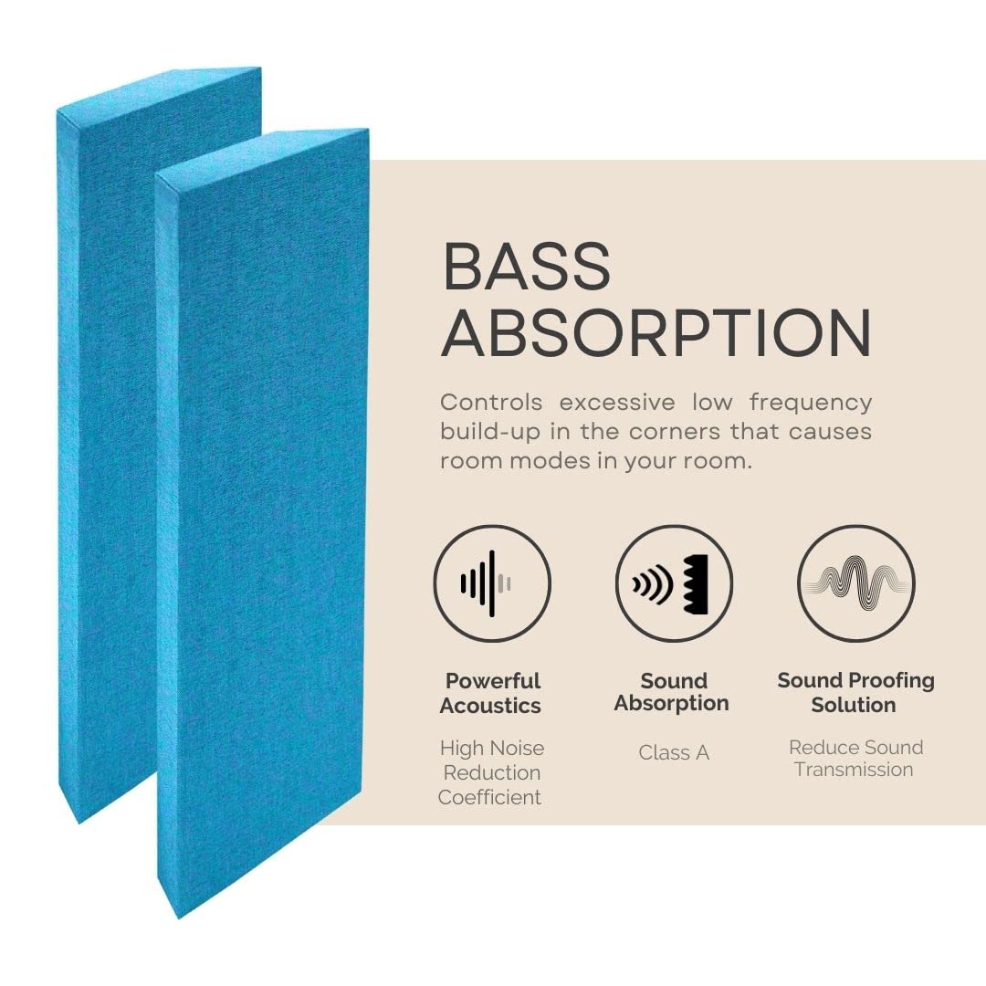 Timber Acoustics Corner Bass Traps, Room Acoustics & Soundproofing (2 ...